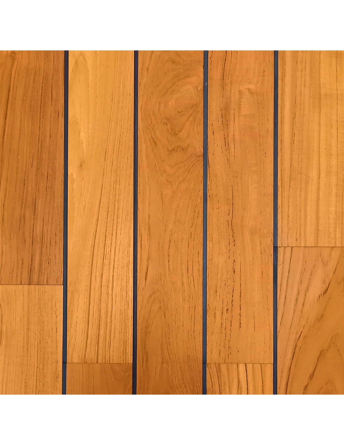 Parquet massif Teck joint pont de bateau Navy noir 90